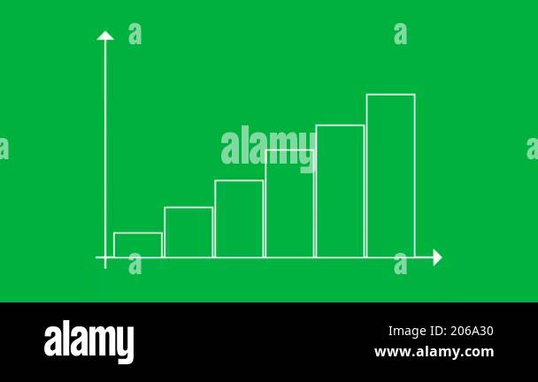 Profit increase Infographic Animation with greenscreen and chroma key ...