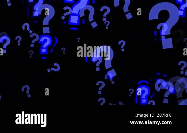 Blue Graphic Animated Question Marks Stock Video Footage - Alamy