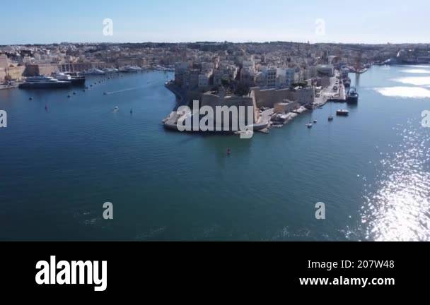 Aerial view of Gardjola gardens - safe heaven gardens, Senglea Point ...