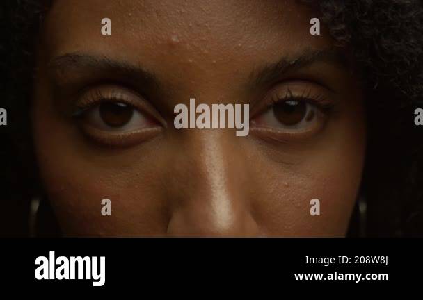 Extreme close-up of a woman eyes, showcasing detail, emotion, and ...