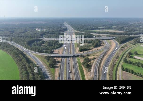 Aerial from the junction Eemnes in the Netherlands Stock Video Footage ...