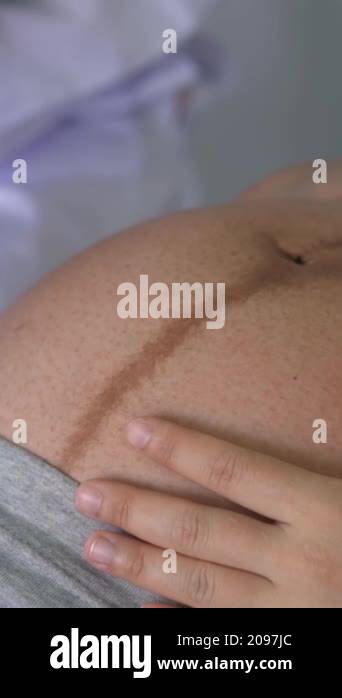 Happy pregnant woman visit gynecologist doctor at hospital or medical ...