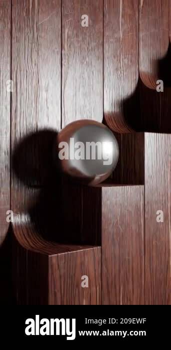 3D sphere Falling From Stairs Stock Video Footage - Alamy