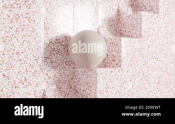 3D sphere Falling From Stairs Stock Video Footage - Alamy