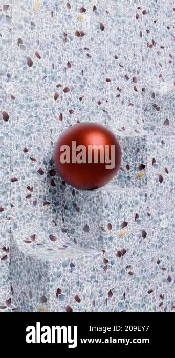 3D sphere Falling From Stairs Stock Video Footage - Alamy