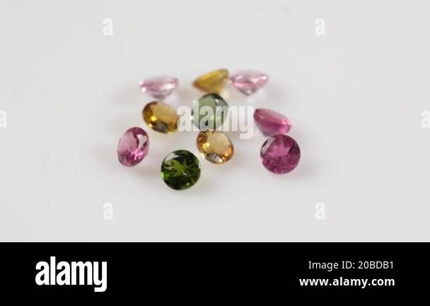 A Stunning Array of Natural Tourmaline Gemstones Showcasing Vibrant ...