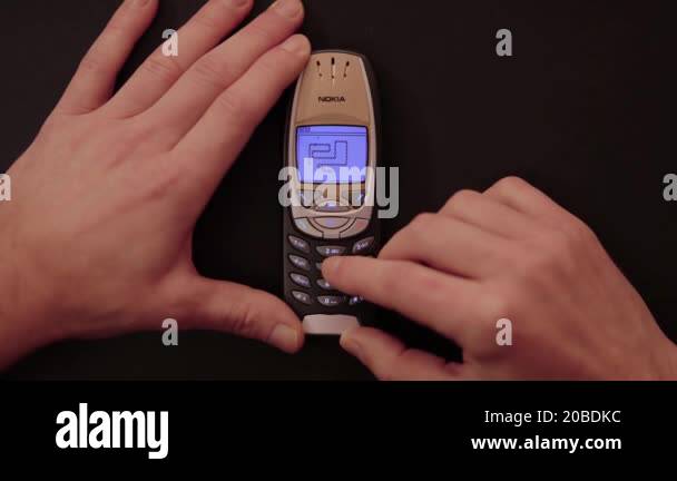 Budapest, Hungary - January 10, 2021: Classic game Snake II being ...