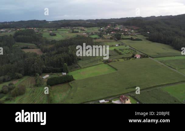 Galicia countryside drone footage, Spain. High quality 4k footage Stock ...