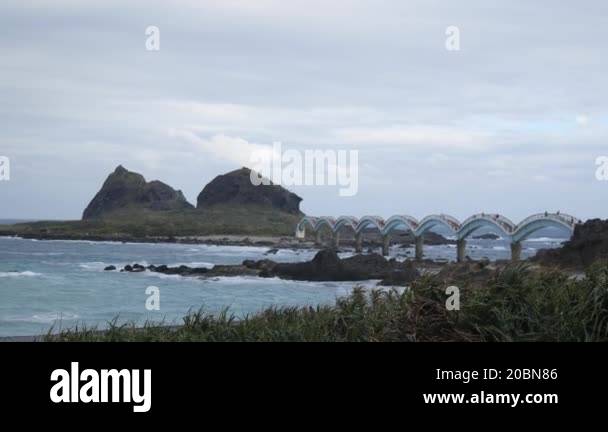 SanSianTai Eight-Arch Bridge in Taidong County, Taiwan 4K Scenic Video ...