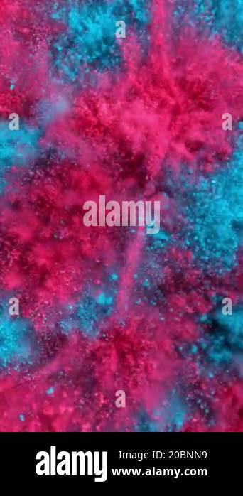 Super Slow Motion of Colored Powder Explosion. Filmed on High Speed ...