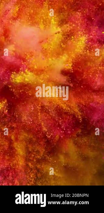 Super Slow Motion of Colored Powder Explosion. Filmed on High Speed ...