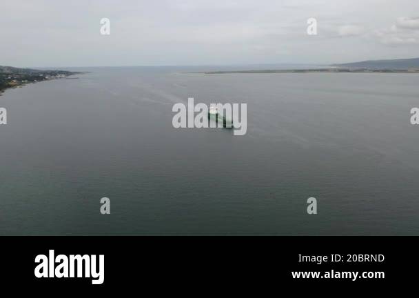MOVILLE, COUNTY DONEGAL, IRELAND - JULY 31 2024 : The oil tanker Thun ...