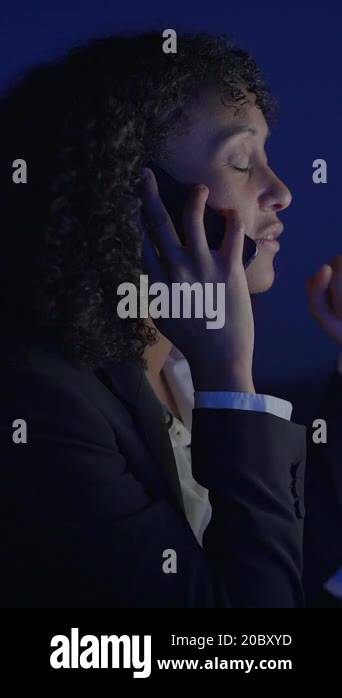 A dedicated businesswoman is engaged in an important and impactful ...