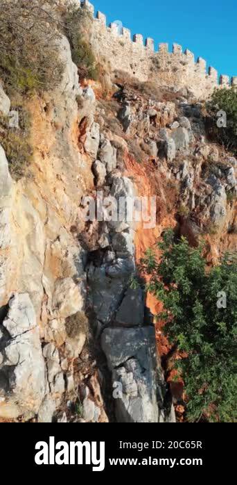 fortress on rocks on the seashore architecture nature resort. High ...