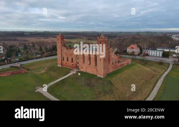 Castle Ruins in Radzy Chelminski, Poland Stock Video Footage - Alamy