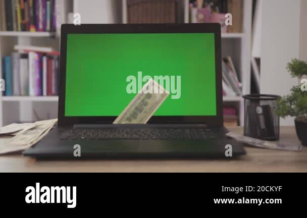 Close-up Woman Works on a Laptop Computer. Female hands Keyboarding ...