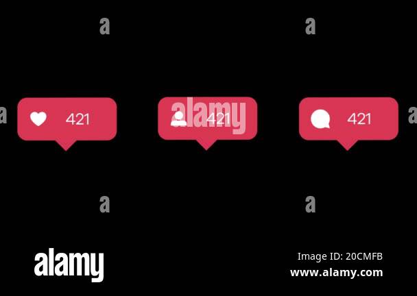 Social Media Counter. Social Media Icons with Animated Likes, Followers ...