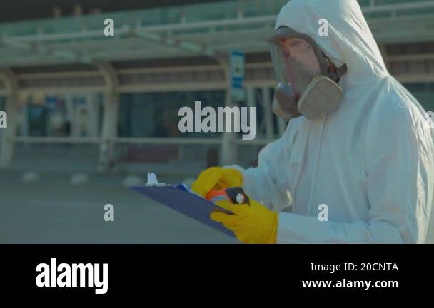 Covid-19 Medical worker screening of passengers travellers african ...