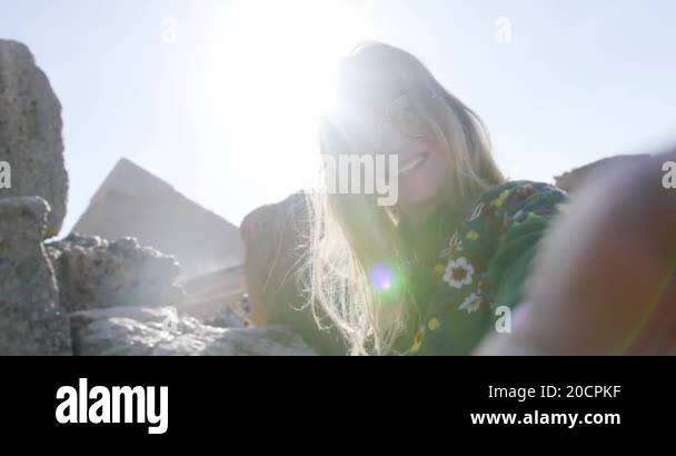 CAIRO, EGYPT - 5 January 2017: Close up beautiful young woman take ...