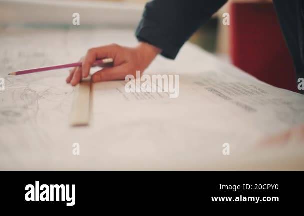 close up of an architects hand man drawn on paper design house internet ...