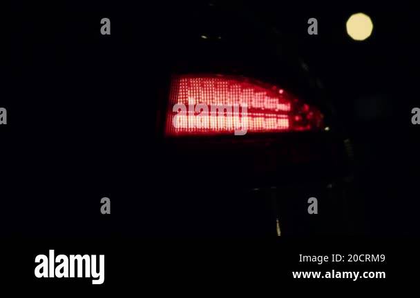 Car headlight headlamp light lamp red vehicle blinker turning on and ...