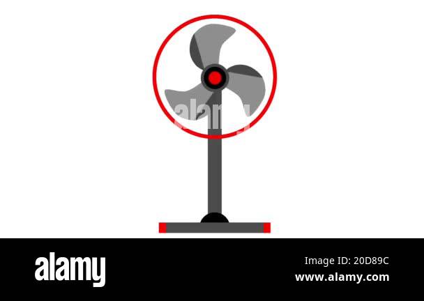 Looping Animation of electric fan provides a refreshing breeze ...
