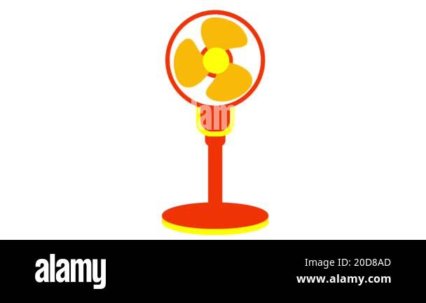 Looping Animation of electric fan provides a refreshing breeze ...