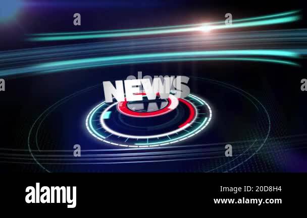 Animation of news text and data processing over scope. Global media ...