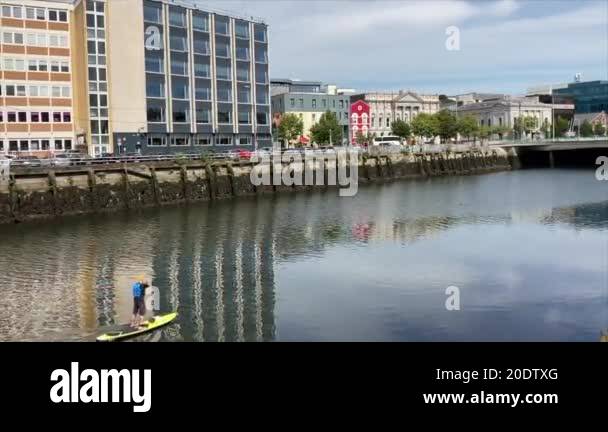 Buildings in the city of Cork, Ireland. Beautiful street views and ...