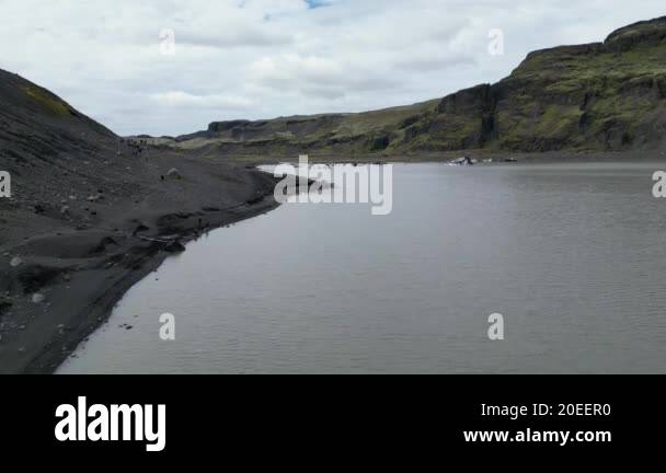 Aerial View of Vatnajokull Glacier in Iceland Highlighting Arctic ...