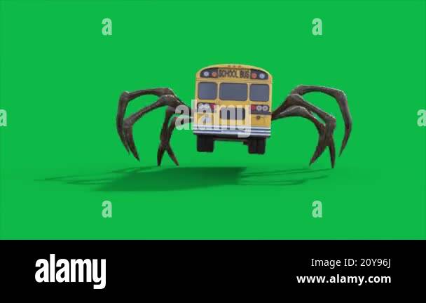 Green Screen School Bus Eater Monster, Horror 3D Animations SCP ...