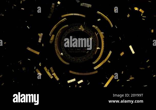 3d animation halal symbol shatter effect green screen background Stock ...