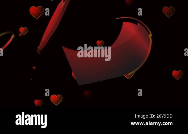 broken heart symbol shatter effect green screen background Stock Video ...