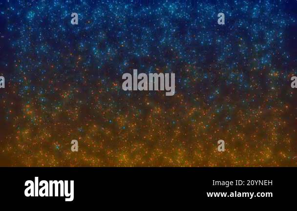 Flying Colored Particles Background in 4K on black background. Dust ...