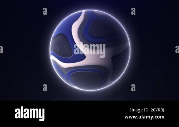 Blue gray creamy glowing sand orb. Digital sci fi magical shiny sphere ...
