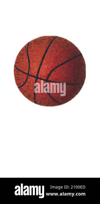 basketball bouncing ball on white background Stock Video Footage - Alamy