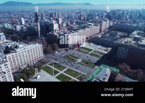 Santiago Skyline In Santiago Chile. Government Office Landscape ...