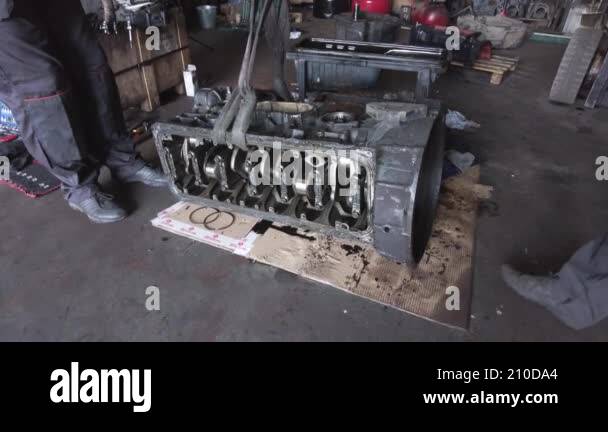 Diesel Engine Overhaul and Rebuild. Repair of the tractor engine Stock ...