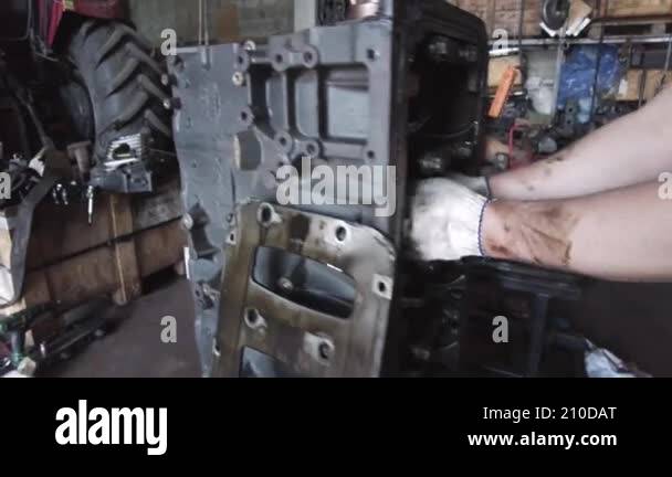 Diesel Engine Overhaul and Rebuild. Repair of the tractor engine Stock ...