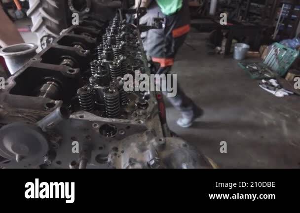 Diesel Engine Overhaul and Rebuild. Repair of the tractor engine Stock ...