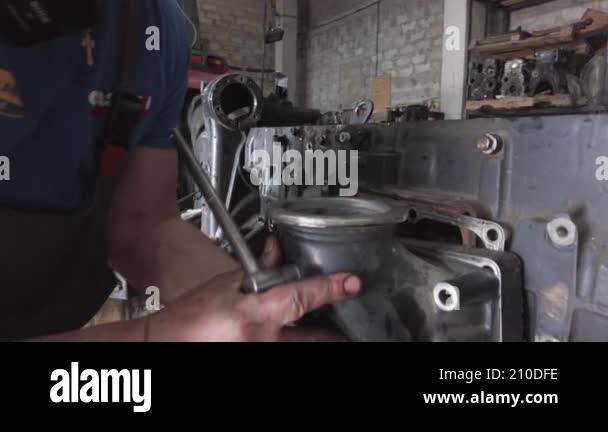 Diesel Engine Overhaul and Rebuild. Repair of the tractor engine Stock ...