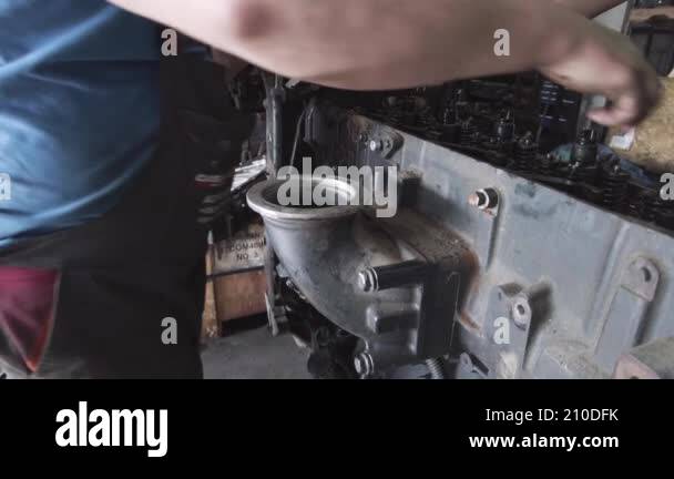 Diesel Engine Overhaul and Rebuild. Repair of the tractor engine Stock ...