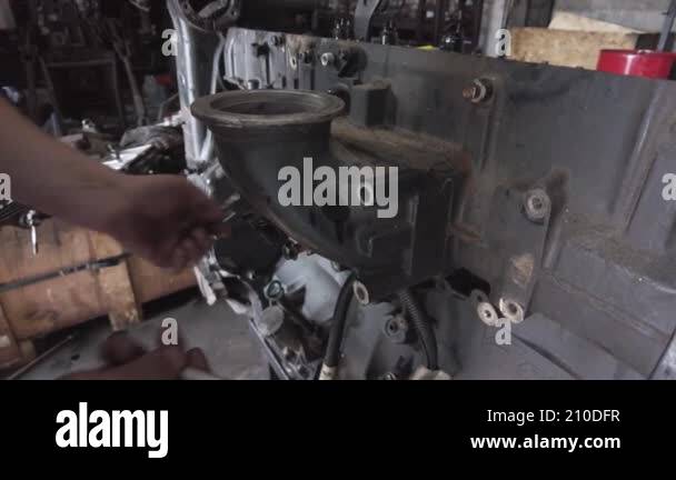 Diesel Engine Overhaul and Rebuild. Repair of the tractor engine Stock ...
