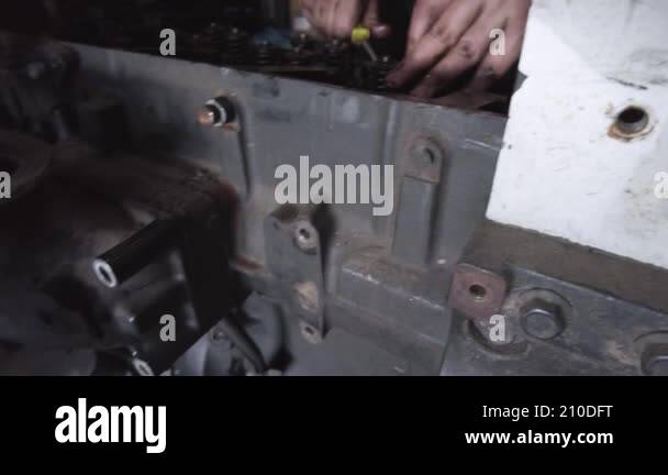 Diesel Engine Overhaul and Rebuild. Repair of the tractor engine Stock ...