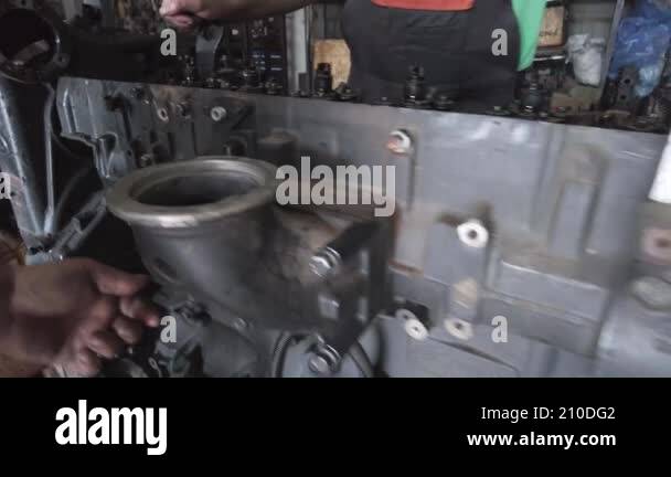 Diesel Engine Overhaul and Rebuild. Repair of the tractor engine Stock ...