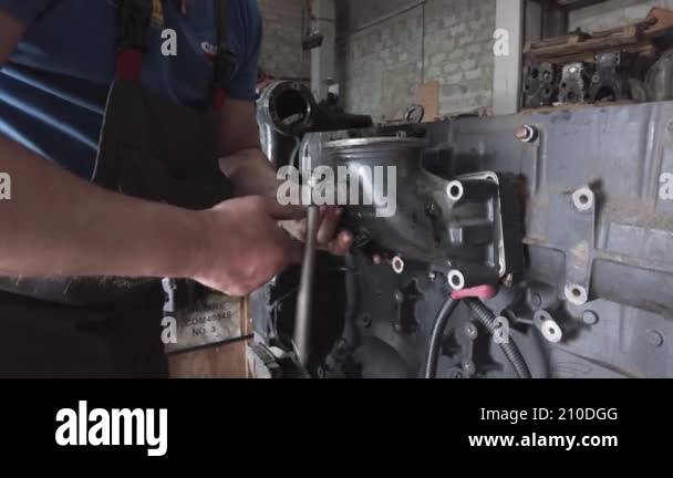 Diesel Engine Overhaul and Rebuild. Repair of the tractor engine Stock ...