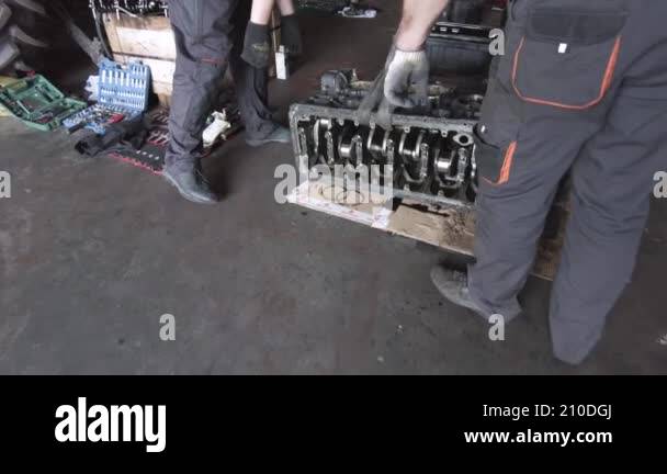 Diesel Engine Overhaul and Rebuild. Repair of the tractor engine Stock ...