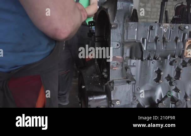 Diesel Engine Overhaul and Rebuild. Repair of the tractor engine Stock ...