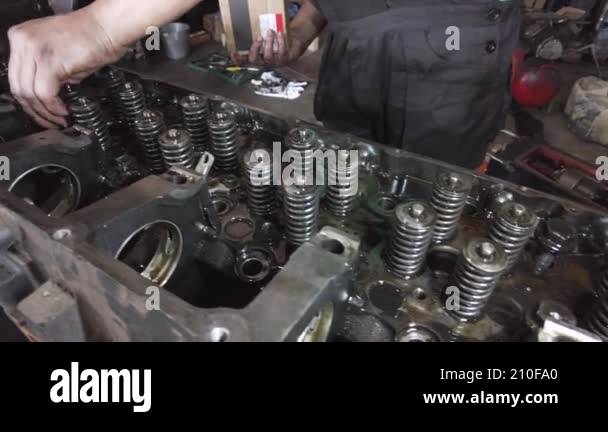 Diesel Engine Overhaul and Rebuild. Repair of the tractor engine Stock ...