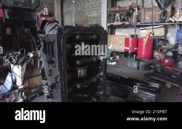 Diesel Engine Overhaul and Rebuild. Repair of the tractor engine Stock ...